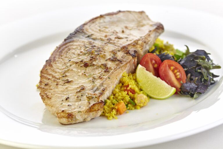 Ocean Delight Seafood | Pan Seared Marlin on Fresh Cous Cous